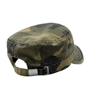 Duolaimi Cotton Trucker Cap Cadet Military Hat Army Cap for Unisex Adult (Camouflage)