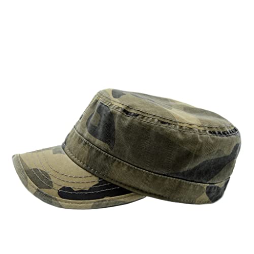 Duolaimi Cotton Trucker Cap Cadet Military Hat Army Cap for Unisex Adult (Camouflage)