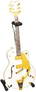 axe heaven bs-091 brian setzer white hollow body mini guitar