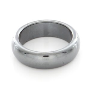 nostrand 6mm hematite gemstone plain band ring (5)