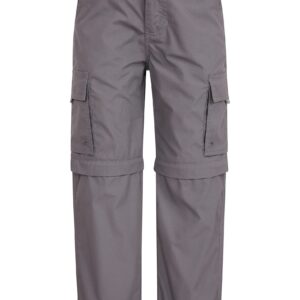 Mountain Warehouse Active Kids Zip Off Hiking Pants - Boys & Girls Dark Grey 9-10 Years