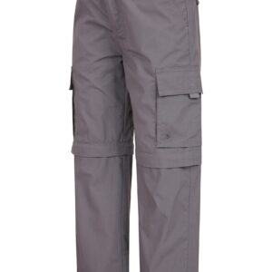 Mountain Warehouse Active Kids Zip Off Hiking Pants - Boys & Girls Dark Grey 9-10 Years