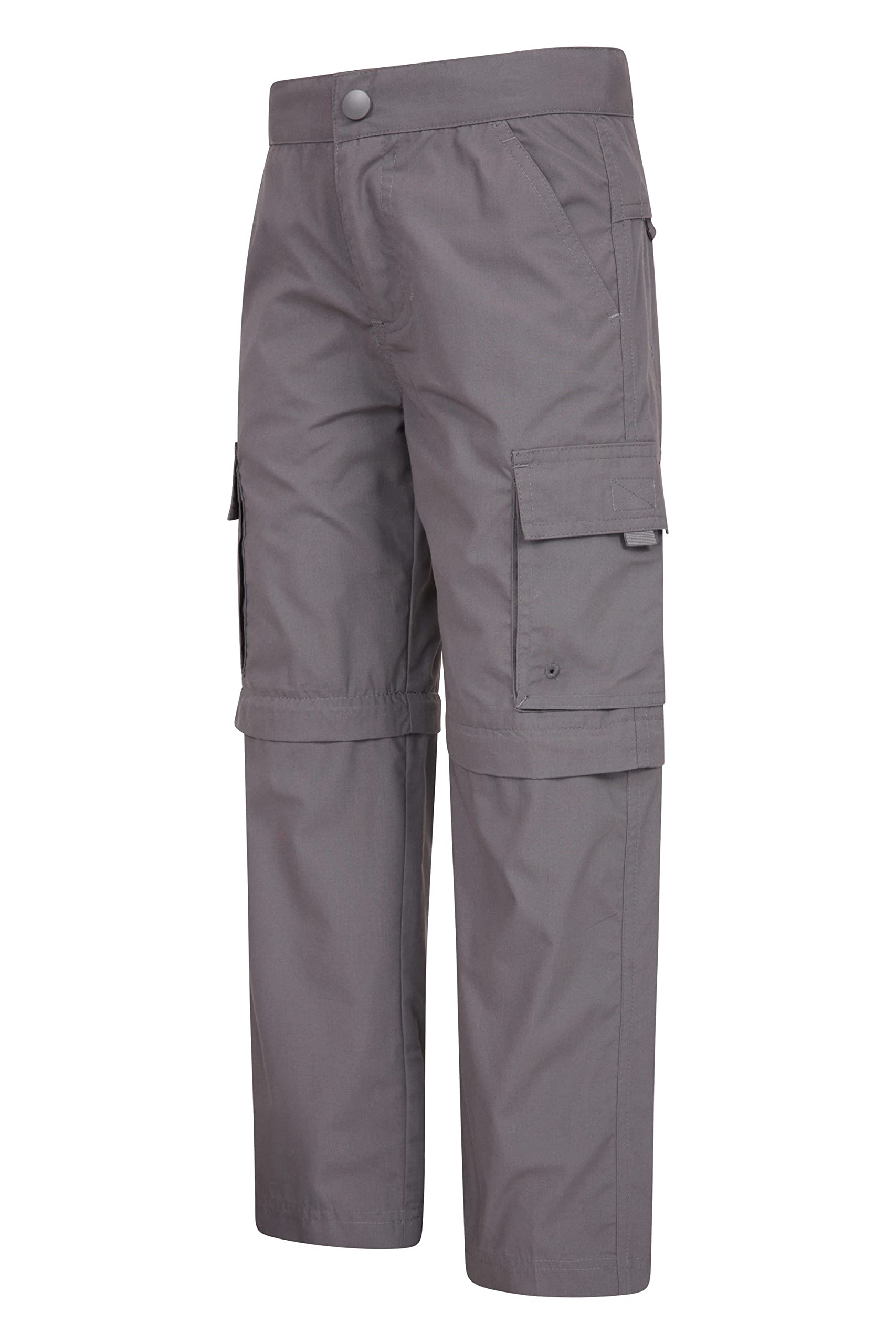 Mountain Warehouse Active Kids Zip Off Hiking Pants - Boys & Girls Dark Grey 9-10 Years