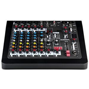 Allen & Heath ZEDi-10FX - Compact Hybrid Audio Mixer/4x4 USB Interface with 61 Studio Quality FX (AH-ZEDi-10FX),Black