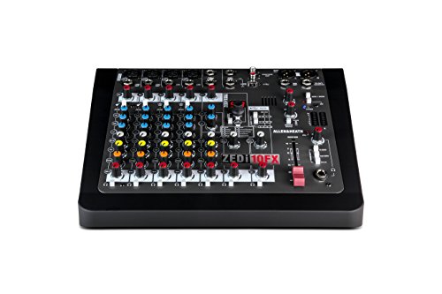 Allen & Heath ZEDi-10FX - Compact Hybrid Audio Mixer/4x4 USB Interface with 61 Studio Quality FX (AH-ZEDi-10FX),Black