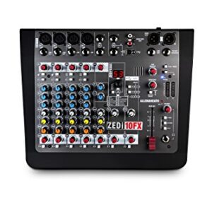 Allen & Heath ZEDi-10FX - Compact Hybrid Audio Mixer/4x4 USB Interface with 61 Studio Quality FX (AH-ZEDi-10FX),Black