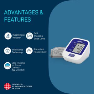 Omron Hem 7124 Fully Automatic Digital Blood Pressure Monitor with Intellisense Technology Most Accurate Measurement