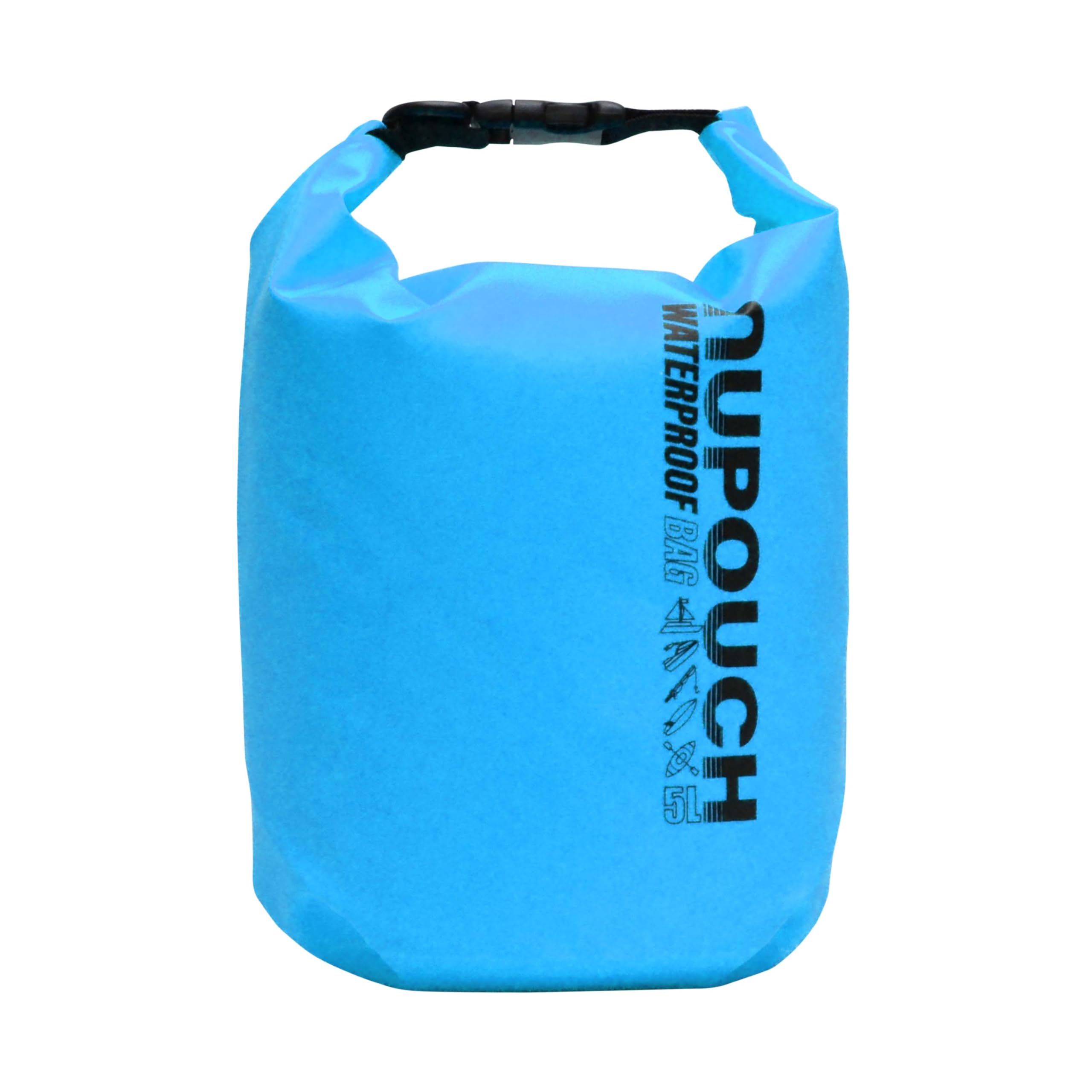 Nupouch Waterproof Dry Bag for Camping, Beach, Kayaking, Boating & outdoor Activities, 5 L, Light Blue