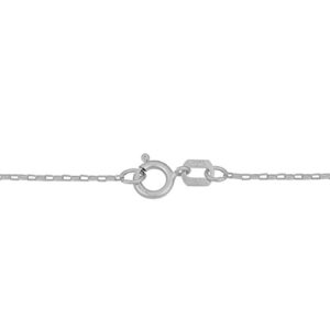 Kooljewelry 14k White Gold 0.7 mm Long Box Chain Necklace (20 inch)