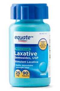 equate - maximum strength laxative, sennosides stimulant laxative, 25 milligram, 90 count