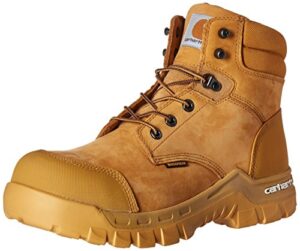 carhartt men's 6" rugged flex waterproof breathable composite toe leather work boot cmf6356, wheat, 11 w us