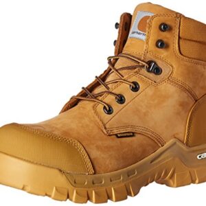 Carhartt Men's 6" Rugged Flex Waterproof Breathable Composite Toe Leather Work Boot CMF6356, Wheat, 11 W US