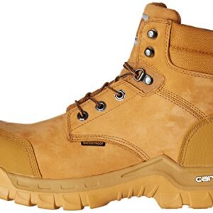 Carhartt Men's 6" Rugged Flex Waterproof Breathable Composite Toe Leather Work Boot CMF6356, Wheat, 11 W US