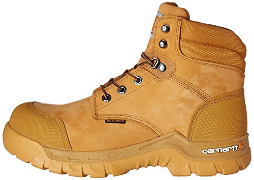 Carhartt Men's 6" Rugged Flex Waterproof Breathable Composite Toe Leather Work Boot CMF6356, Wheat, 11 W US