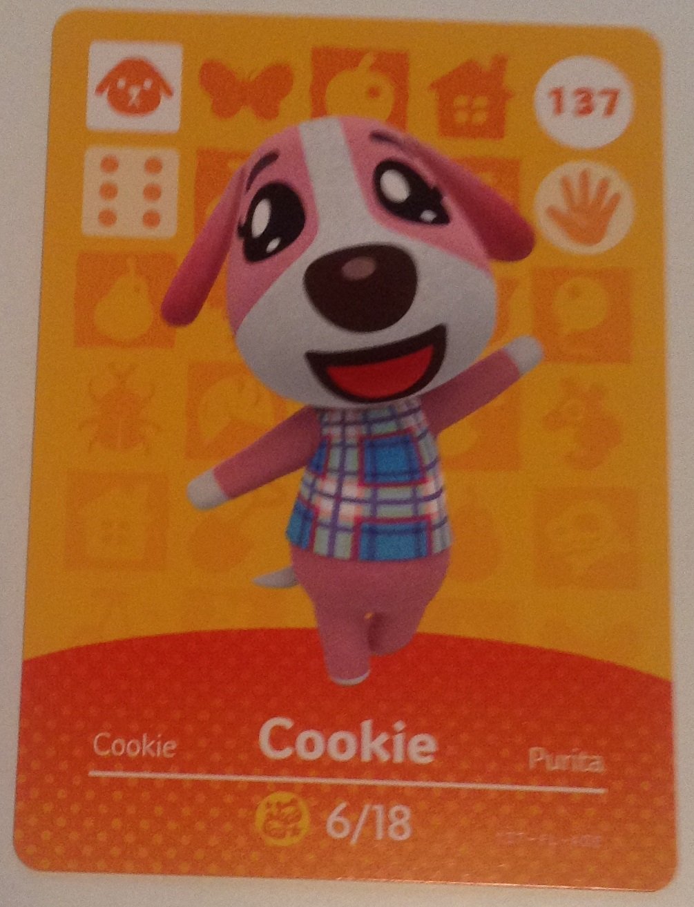 Nintendo Animal Crossing Happy Home Designer Amiibo Card Cookie 137/200 USA Version