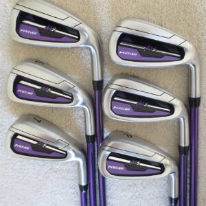 Ladies Golf Set Complete Womens Driver, Fairway Wood, Hybrid, Irons Putter & Bag Purple Color Right Handed