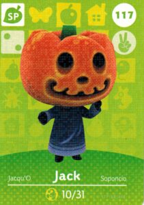 nintendo animal crossing happy home designer amiibo card jack 117/200 usa version