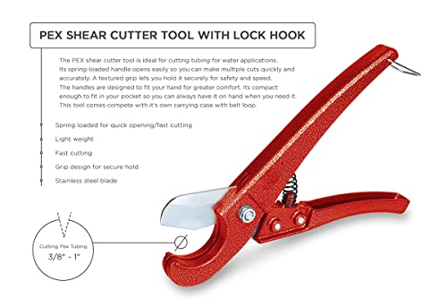 Starter Kit for 1/2-In Pex with Crimper & Cutter Tools - Set includes Brass Elbow & Coupling Fittings, Cinch Clamps, Half Clamps, and 2 Rolls of 1/2-In X 100ft PEX Tubing