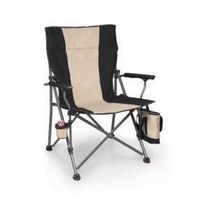 picnic time camping cooler, heavy duty beach, outdoor folding chair, one size, black, xx-large-500 lb weight capacity