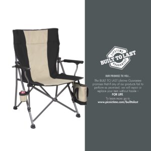 PICNIC TIME Camping Cooler, Heavy Duty Beach, Outdoor Folding Chair, One Size, Black, XX-Large-500 lb Weight Capacity