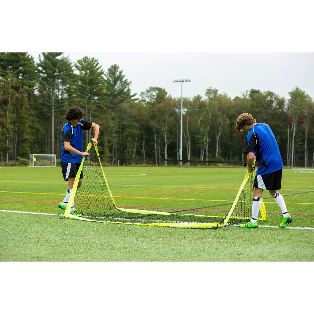 Franklin Sports Blackhawk Backyard Soccer Goal - Portable Kids Soccer Net - Pop Up Folding Indoor + Outdoor Goals - 9' x 5'6" - Optic Yellow