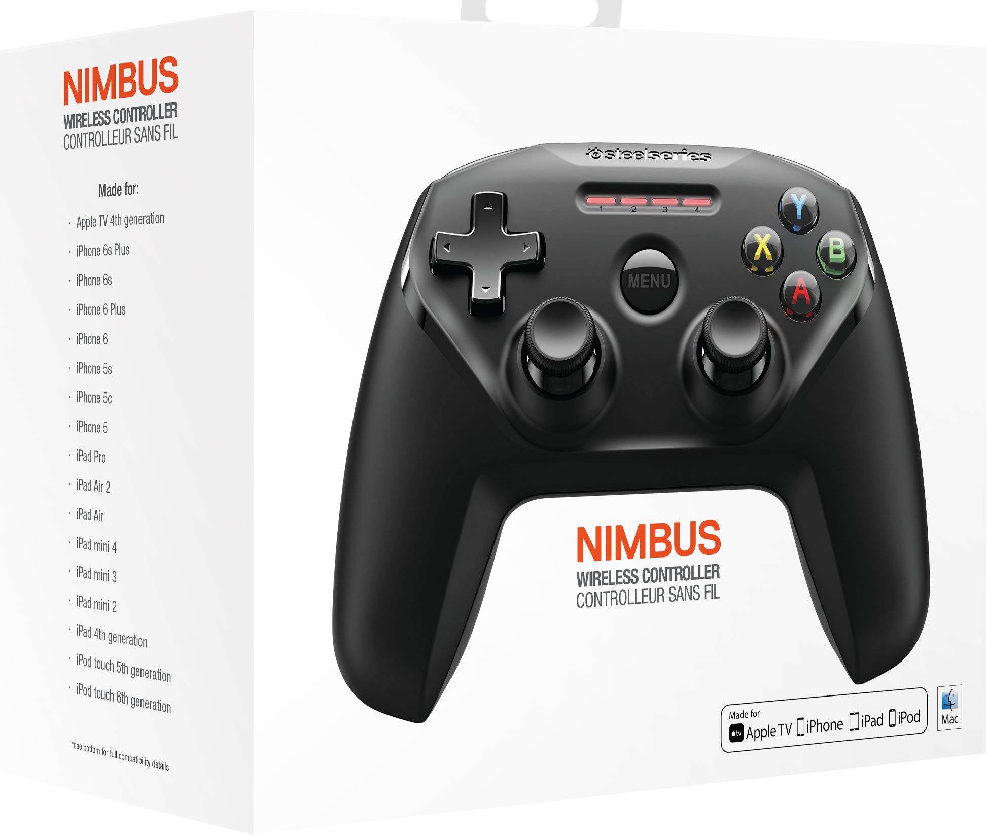 SteelSeries Nimbus Bluetooth Mobile Gaming Controller - Iphone, iPad, Apple TV - 40+ Hour Battery Life - Mfi Certified - Supports Fortnite Mobile