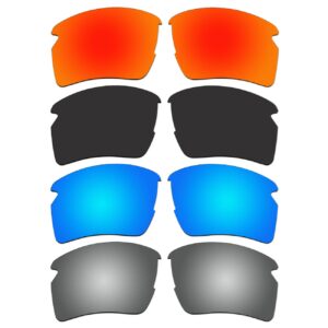 acompatible 4 pair replacement polarized lenses for oakley flak 2.0 xl sunglasses oo9188 pack p7…