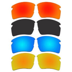 acompatible 4 pair replacement polarized lenses for oakley flak 2.0 xl sunglasses oo9188 pack p8