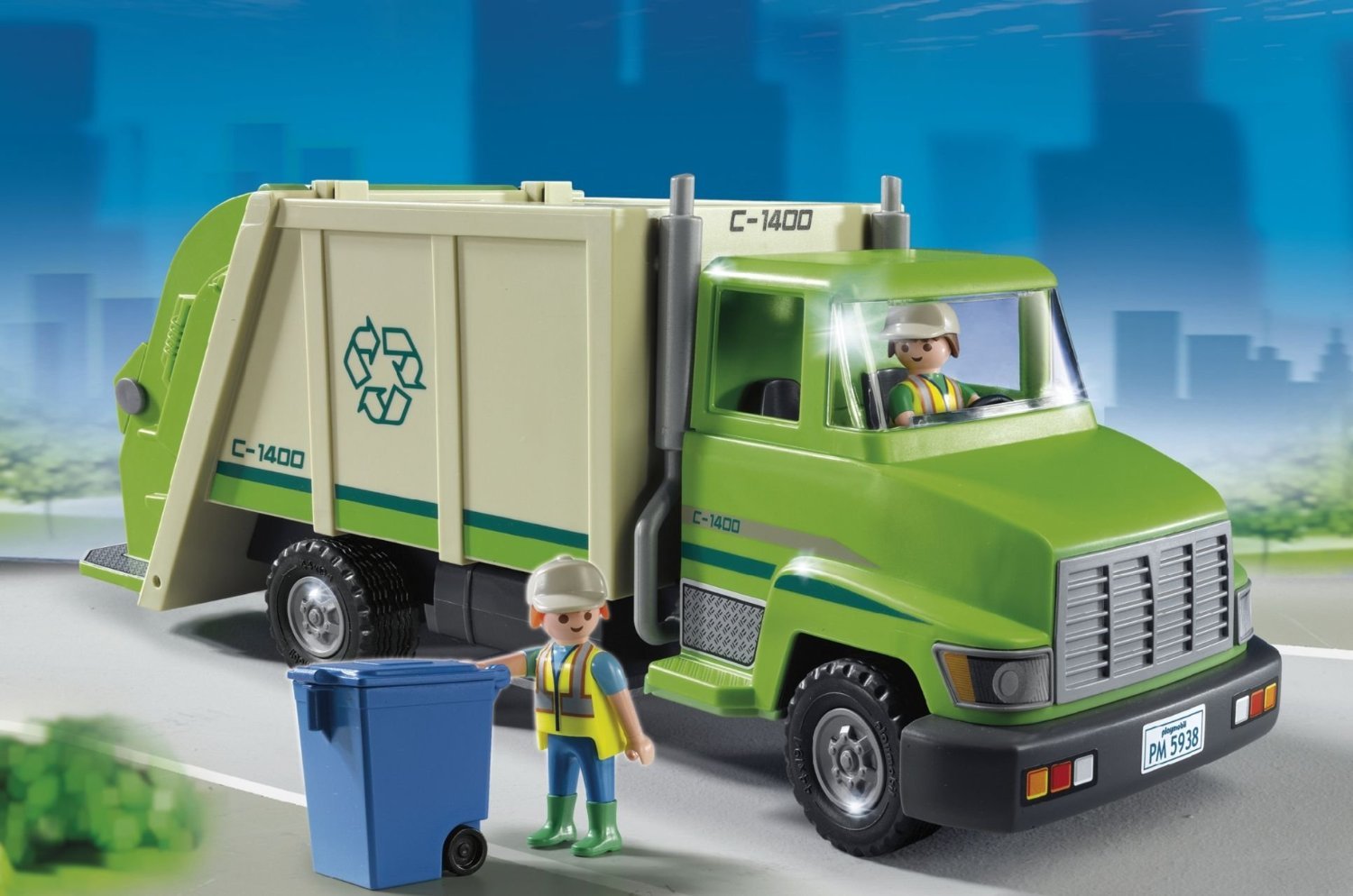 Playmobil Green Recycling Truck Playset