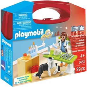 playmobil vet visit carry case playset