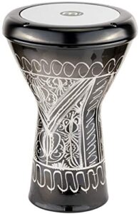 meinl percussion aluminum doumbek egyptian goblet drum, hand engraved — made in turkey — synthetic head, 2-year warranty (he-2018)