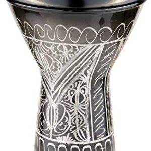 Meinl Percussion Aluminum Doumbek Egyptian Goblet Drum, Hand Engraved — Made in Turkey — Synthetic Head, 2-Year Warranty (HE-2018)