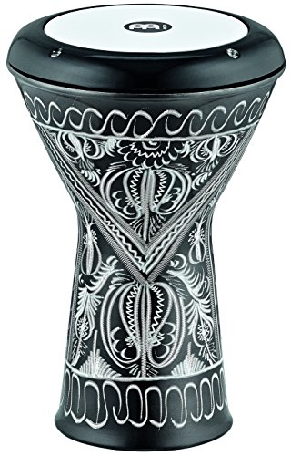 Meinl Percussion Aluminum Doumbek Egyptian Goblet Drum, Hand Engraved — Made in Turkey — Synthetic Head, 2-Year Warranty (HE-2018)