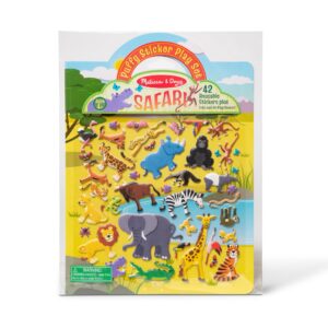 melissa & doug puffy sticker play set: safari - 42 reusable stickers - fsc certified