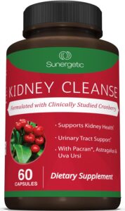 premium kidney cleanse supplement – powerful kidney support formula with cranberry extract helps support healthy kidneys & urinary tract support– 60 vegetarian capsules