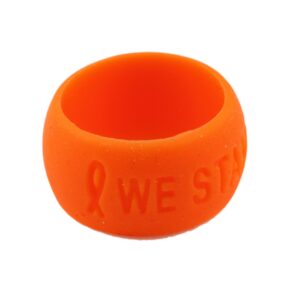 orange ribbon awareness silicone comfort ring large buy 1 give 1 -- 2 rings only $9.99