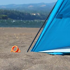 Orange Screw: The Ultimate Ground Anchor | LARGE 2 Pack Tent Stakes | Made in USA (Orange)