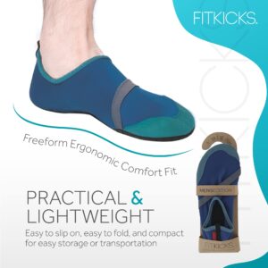 FITKICKS Men's Active Lifestyle Footwear, Foldable Shoes, Small, Navy