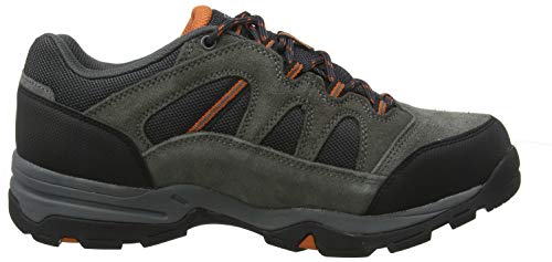 Hi-Tec Men's BANDERRA II Low WP Wide Rise Hiking Boots, Grey Charcoal Graphite Burnt Orange 51, 11