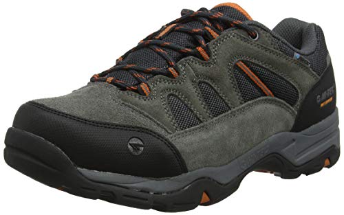 Hi-Tec Men's BANDERRA II Low WP Wide Rise Hiking Boots, Grey Charcoal Graphite Burnt Orange 51, 11