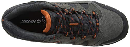 Hi-Tec Men's BANDERRA II Low WP Wide Rise Hiking Boots, Grey Charcoal Graphite Burnt Orange 51, 11