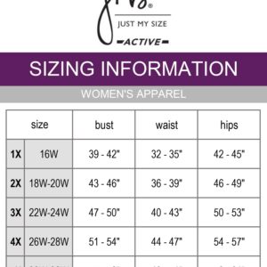 JUST MY SIZE womens Cooldri Performance Scoopneck Tank Top Shirt, Black, 1X US