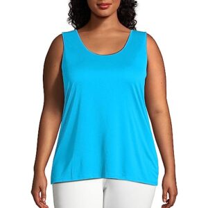 just my size womens cooldri performance scoopneck athletic-tank-top-shirts, process blue, 2x us