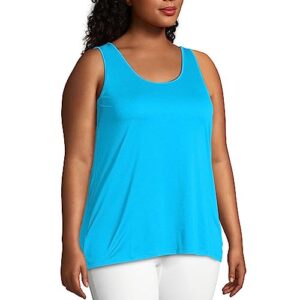 JUST MY SIZE Womens Cooldri Performance Scoopneck Athletic-tank-top-shirts, Process Blue, 2X US