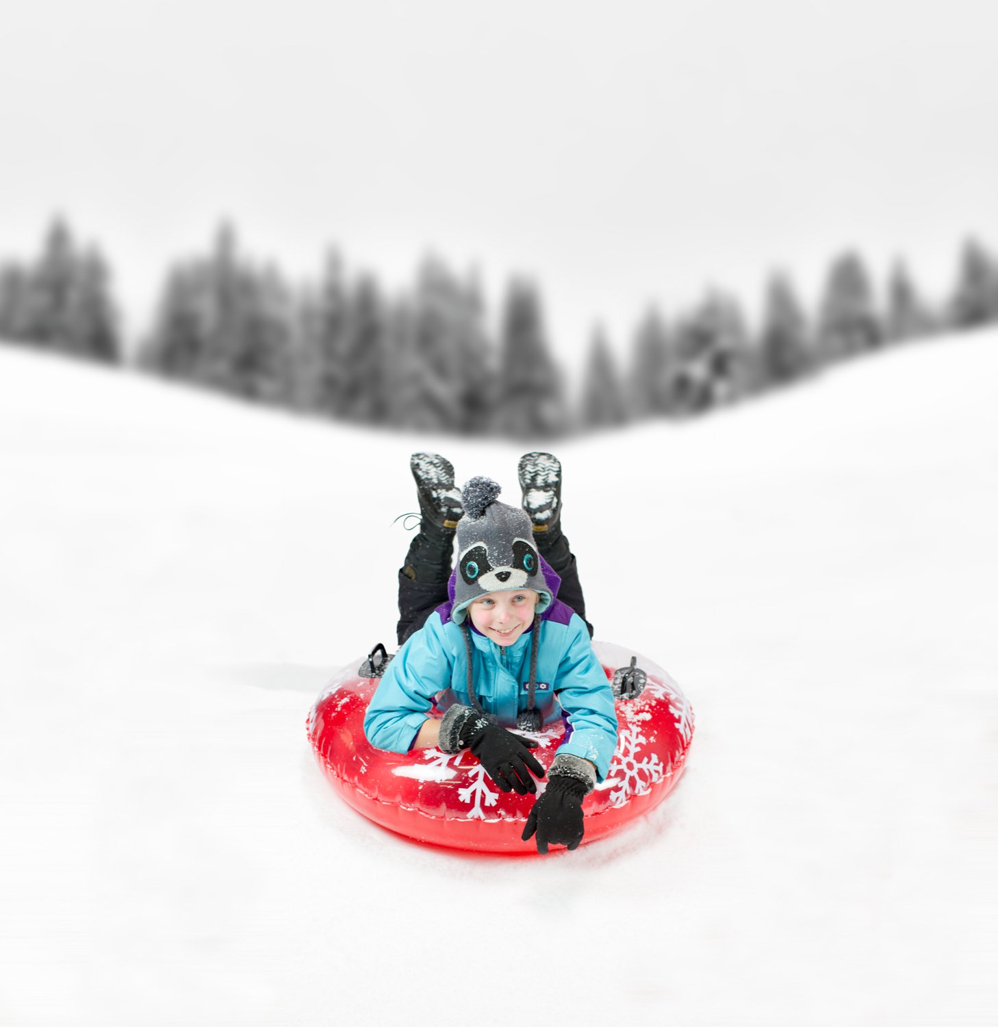 Poolmaster SNO Cap Inflatable Snow Tube and Snow Sled with Handles