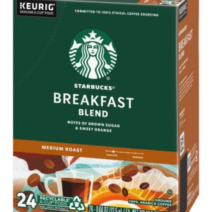 Starbucks Breakfast Blend Coffee K-Cups,24 K-Cups count,(0.44 OZ each)