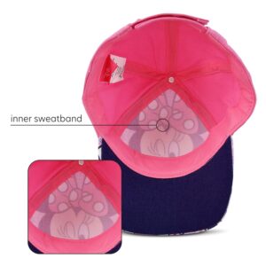 Disney Little Baseball Cap, Minnie Mouse Adjustable Girl Hats for Kids Ages 4-7, Pink