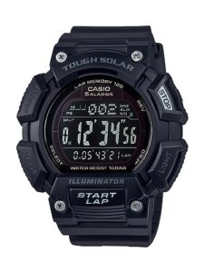 casio men's stls-110h-1b2cf tough solar digital display quartz black watch