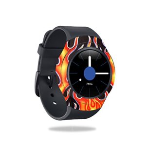 mightyskins skin compatible with samsung gear s2 3g - hot flames | protective, durable, and unique vinyl decal wrap cover | easy to apply, remove, and change styles | made in the usa