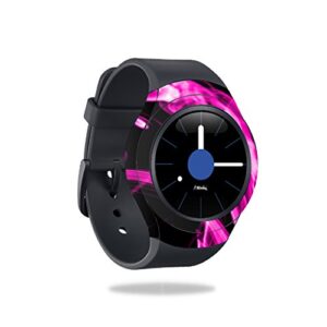 mightyskins skin compatible with samsung gear s2 3g - pink flames | protective, durable, and unique vinyl decal wrap cover | easy to apply, remove, and change styles | made in the usa